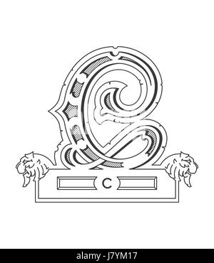 Hand lettering, modern calligraphy alphabet in black on a white paper ...