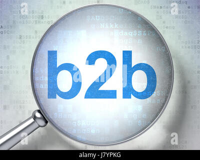 Business concept: B2b with optical glass Stock Photo - Alamy