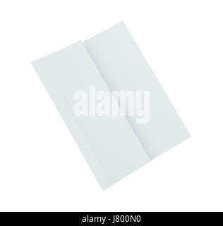 close up of a crumpled unfolded piece of paper. 3d rendering Stock ...