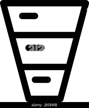 inverted funnel diagram Stock Vector Image & Art - Alamy