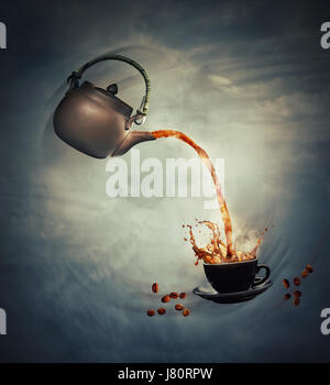 flying teapot pouring tea Stock Photo - Alamy
