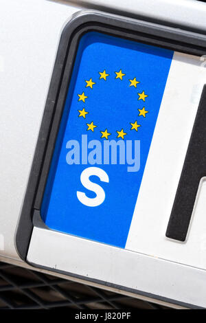 country identifier of EU car registration plate: Romania Stock Photo ...