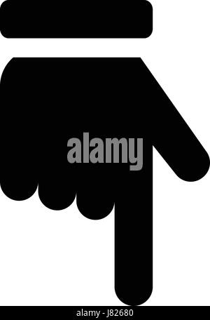 backhand index pointing down Stock Vector Image & Art - Alamy