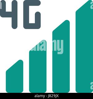 Signal strength 4g mobile phone reception bar icon. 5g signal strength ...