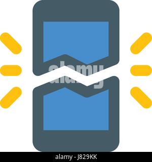 Broken Cell Phone icon vector image Stock Vector Image & Art - Alamy
