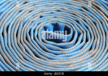 fire brigade, hose, rolled, unrolled, fire brigade, hose, rolled ...