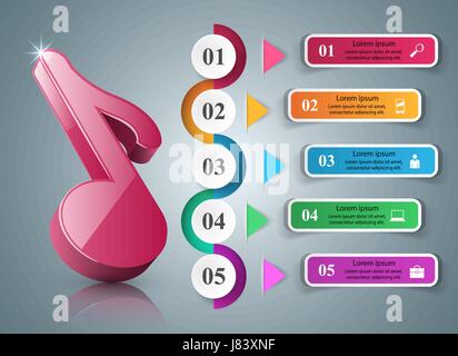 Music education Infographic. Note icon Stock Vector Image & Art - Alamy