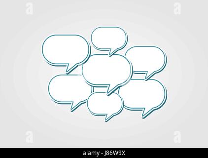 speech bubbles messages icons vector illustration design Stock Vector ...