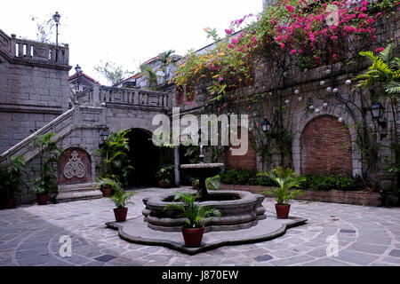 Courtyard, Casa Manila, San Luis Complex, Intramuros, Philippines Stock ...