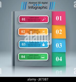 Notepad, notebok icon. Abstract infographic Stock Vector Image & Art ...