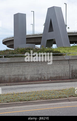 LAX sign at Airport Gateway, Los Angeles International Airport Stock ...