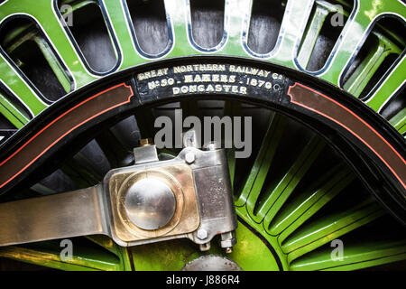 Locomotive Steam Train GNR 4-2-2 Stirling Single No. 1007. It was built ...