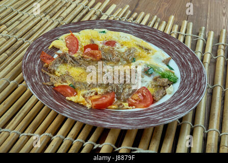 Machacado con huevo. Mexican cuisine Stock Photo - Alamy