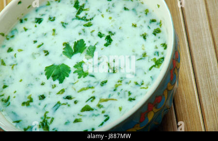 Ash-e doogh - yogurt soup from the Azeri-region of Northwest Iran Stock ...