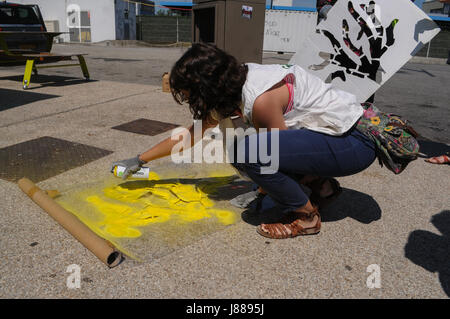 Greenpeace and ANV-COP 21 activists protest against Total's drilling ...