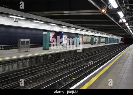 Moorgate underground station with tube signs visible, East London Stock ...