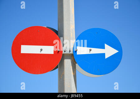 Road signs STOP and PROCEED RIGHT ONLY outdoors Stock Photo - Alamy