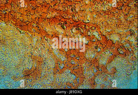 Mineral structure under microscope. Microscopical inorganic texture ...