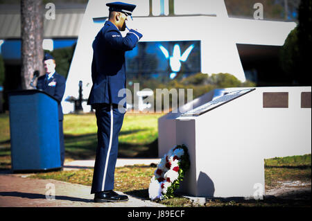 Airmen at Hurlburt Field attend the Ratchet 33 Memorial Ceremony, where ...