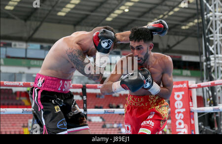 Kyle Yousaf (right) in action agianst Louis Norman during their Super ...