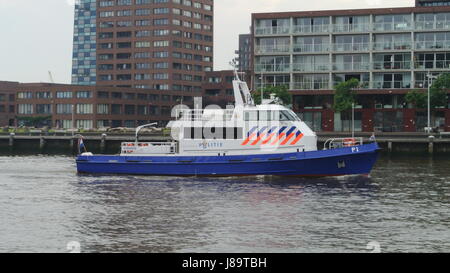 Dutch Police Politie Boat, Parkhaven, Rotterdam, Netherlands Stock ...
