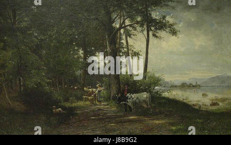 Heinrich Rasch - Am Chiemsee 1874 Stock Photo - Alamy