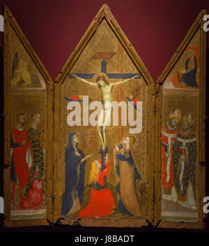 A religious artwork depicting the Crucifixion of Jesus Christ ...