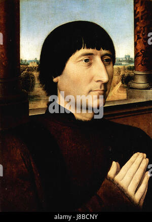 This work by Hans Memling is a portrait painting, known for its ...