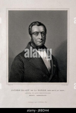 Jacob Baart de la Faille. Engraving by J. P. Lange, 1842, after J ...