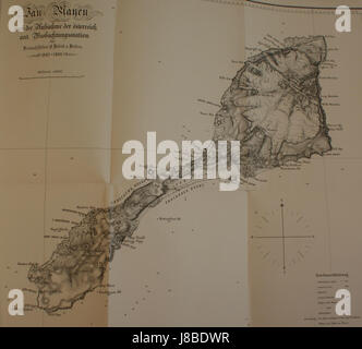 The 1884 map of Jan Mayen, an island in the Arctic Ocean, shows the ...