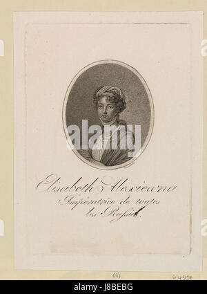 Engraving of Empress Elizabeth of Russia, a historical portrait Stock ...