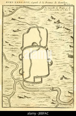 This map, created by Du Halde, illustrates the city of Changzhou in ...