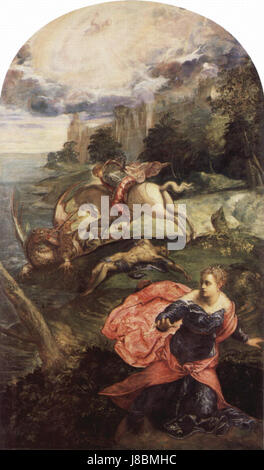 A painting by Jacopo Tintoretto, a renowned Venetian Renaissance artist ...