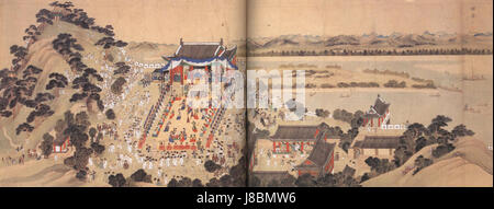 Kim Hong-do, Feast for the Pyongyang Governor (1, Dinner Stock Photo ...