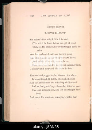 Sonnet of Dante Gabriel Rossetti. England; 1871. [Whole folio ...