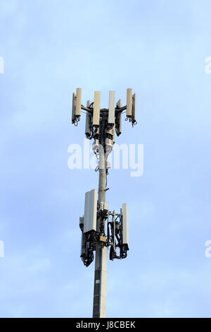 Transmission pole mobile phone telecommunication systems Stock Photo ...