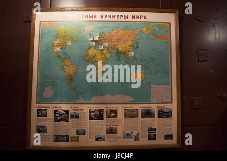 Moscow, Russia: the map of the Bunker-42, anti-nuclear underground ...
