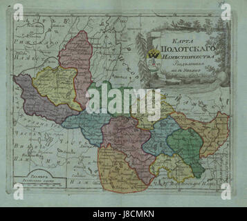 Map of Polotsk Namestnichestvo 1796 (small atlas Stock Photo - Alamy