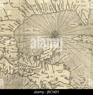 Mercator 1569 world map detail Spain Stock Photo - Alamy