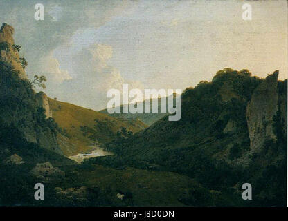 View in Dovedale 1786 by Joseph Wright Stock Photo - Alamy