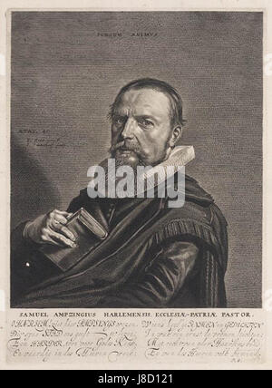 This portrait, after the work of Frans Hals, depicts a man in the ...