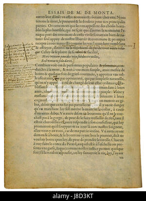 The 'Essais' manuscript by Michel de Montaigne is a significant work in ...