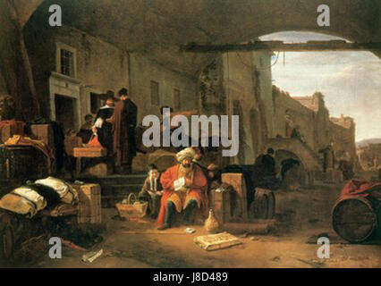 Merchants from Holland and the Middle East trading Stock Photo - Alamy