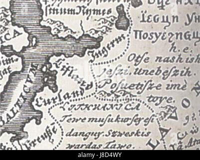 Lithuanian language in European language map 1741 Stock Photo - Alamy