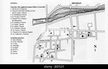 Map of New Julfa Stock Photo - Alamy