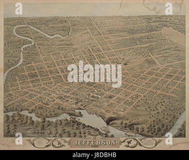 Map of Jefferson in Texas Stock Photo - Alamy