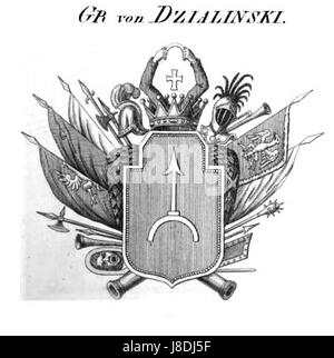 ‘Drawing of Arms’ depicts a heraldic design, likely a coat of arms. The ...