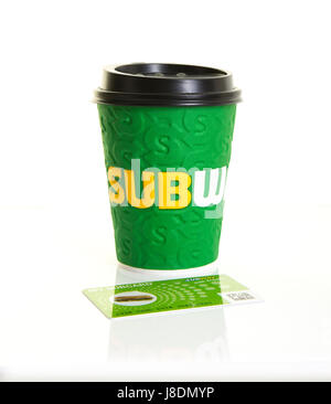 Subway coffee cup Stock Photo - Alamy