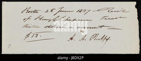 A letter from Amos Augustus Phelps to Henry Grafton Chapman, dated June ...