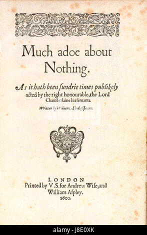 The play " Much Ado About Nothing " by William Shakespeare being ...